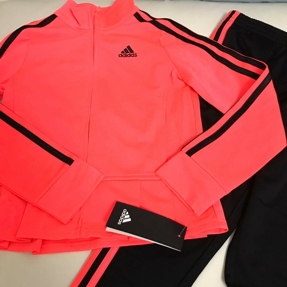 adidas | Matching Sets | Adidas Girl Neon Active Tracksuit Set | Poshmark